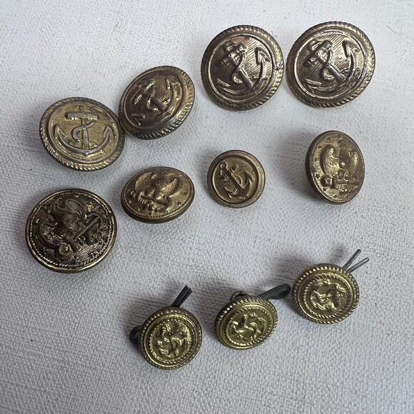 Accessories | 11 Vintage United States Navy Anchor Buttons | Poshmark